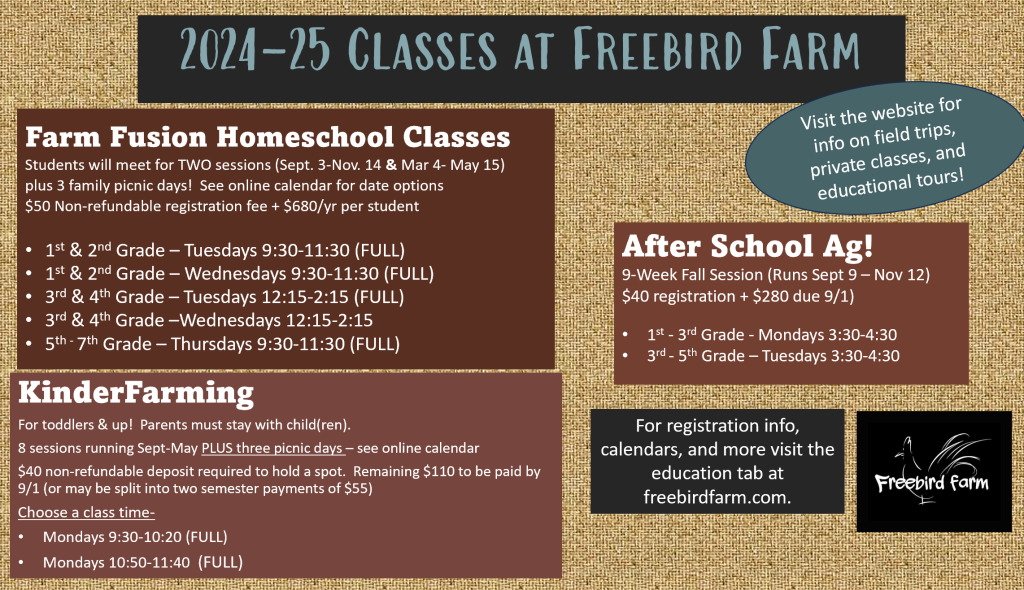 Kids’ Classes – Freebird Farm